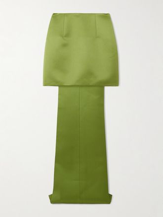 Emilia Wickstead Jupe Longue En Satin Duchesse Harleigh - Vert