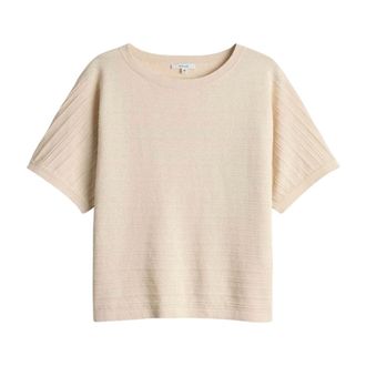 OPUS Kurzarm-Feinstrick-Pullover - - Knitwear - Damen - Beige - XL
