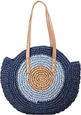 Generic Handbags Sac à déjeuner naturel pour femme avec bandoulière, bleu, Taille unique