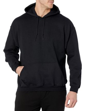 Gildan G18500 XX - große und schwere Herren-Fleece-Mischung mit Kapuze für Kinder, Schwarz, Schwarz 58