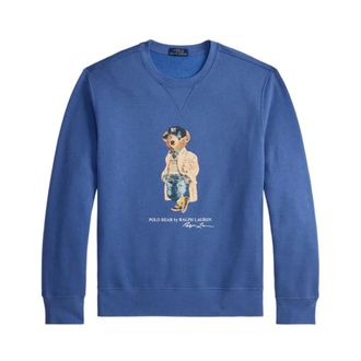 Polo Ralph Lauren Homme, Sweatshirts et sweats &agrave; capuche, Bleu, Taille: S SweaT-shirt Polo Bear en molleton