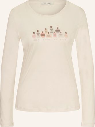 Lilienfels Lilienfels Longsleeve Mit Schmucksteinen weiss