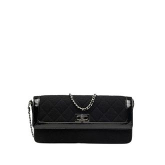 Chanel Sac bandouli&egrave;re matelass&eacute; en jersey Pre-owned - Femme - Pre-owned - Noir - Taille: ONE Size