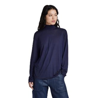 G-Star Damen Essential Mock Loose Top, Blau (warm Sartho D24004-9297-C423), XS