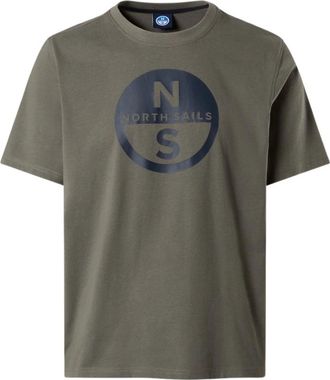 North Sails Homme, Tops, Vert, Taille: 2XL T-shirt Grand Logo
