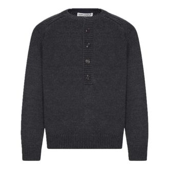 Our Legacy Shore Henley - - Knitwear - Herren - Grau - M