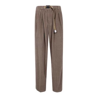 White Sand Cordhose mit Bundfalten- Relaxed Fit - - Trousers - Herren - Braun - S