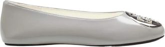 Tory Burch Runway Reva Leather Ballerina Flats, Grey - Gr. 7_5 - in Grau