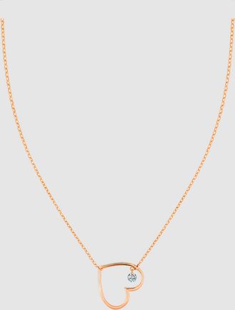 LA BRUNE & LA BLONDE Collier En Plein Coeur Diamant Or Rose