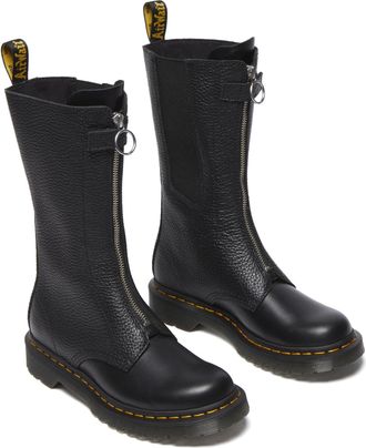 Dr. Martens 1B99 Front Zip DM32053001, Women bovver boots,winter boots, Black, 37 EU