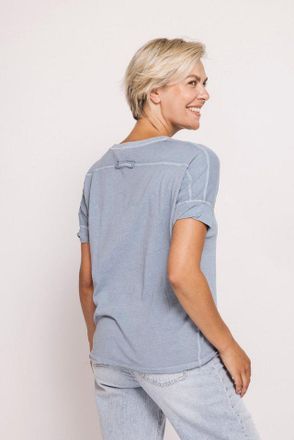 Zhrill Rundhalsshirt RAHEL T-Shirt vorgewaschene Optik, Regular Fit