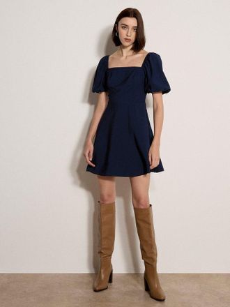 Apricot Minikleid Fit-and-Flare-Minikleid mit Smokdetails