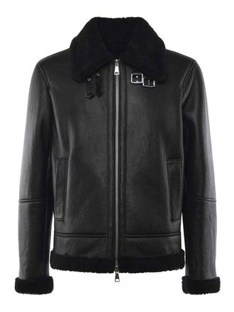 Giuliano Galiano Blouson En Cuir - Noir