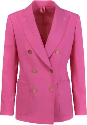 Max Mara Femme, Vestes, Rose, Taille: 42 FR Veste crois&eacute;e sur mesure