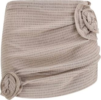 Magda Butrym Femme, Jupes, Brun, Taille: 36 FR Asymmetric Draped Mini Skirt