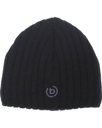 Bugatti Herren Mütze - Gerippte Strickmütze mit gesticktem Logo - One Size Denim