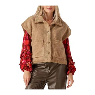 Ydence Beiger Gilet Rejou f&uuml;r Herbst/Winter - - Jackets - Damen - Braun - L