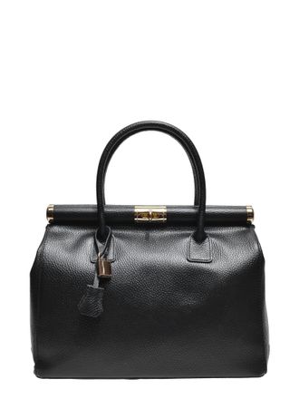 Anna Luchini Schwarz Rindsledertasche