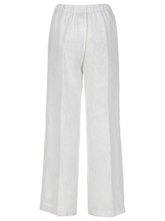Aspesi Wide-Leg Linen Trousers - White
