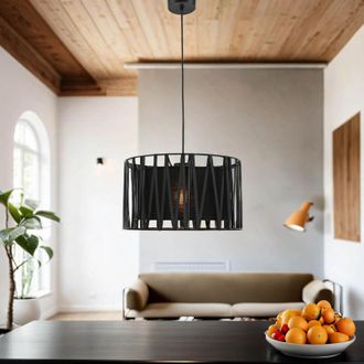 Licht-Erlebnisse Hängelampe Wohnzimmer Modern Schwarz Ø40cm