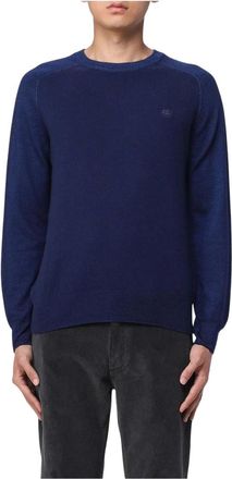 Etro Homme, Pulls, Bleu, Taille: 2XL Pull Ras du Cou en Laine Mérinos