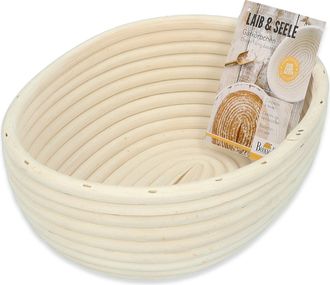 RBV BIRKMANN Birkmann, Laib & Seele G&auml;rk&ouml;rbchen oval, 24,5 x 18,5 cm, Peddigrohr, Brotkorb f&uuml;r Teige und Brote bis 1000 g, 209077