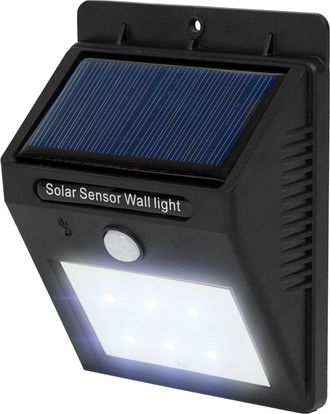 TecTake 6 LED Solar Au&szlig;enleuchte Wandlampe Gartenleuchte mit Bewegungsmelder - diverse Mengen - (1 St&uuml;ck | Nr. 401513)
