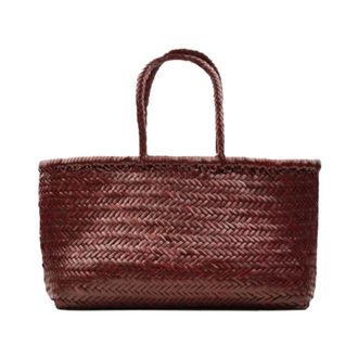 Dragon Diffusion Handgewebte Bambus Triple Jump Big Tasche - - Bags - Damen - Rot - ONE SIZE