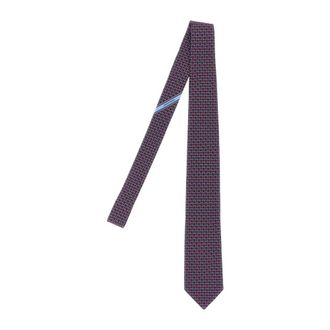 Ferragamo Gancini Print Seidenkrawatte - - Accessories - Herren - Mehrfarbig - ONE SIZE