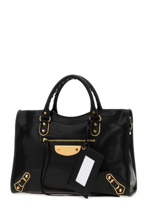 Balenciaga Womens Black Leather Medium Le City Uptown Handbag Borse A Mano Bag