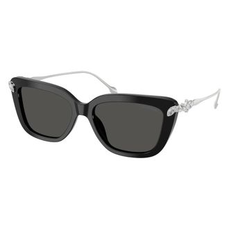 Swarovski Lunettes de soleil oeil de chat Sk6065U - Femme - Accessoires - Noir - Taille: 55 MM