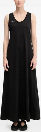 PANGAIA U-neck maxi dress - Schwarz