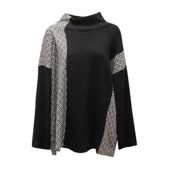 Sandro Ferrone Femme, Pulls, Noir, Taille: 42 FR Lola Oversize Sweater
