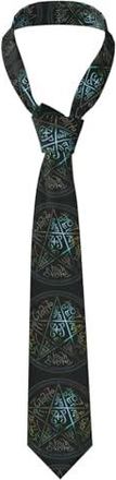 Generic Cravate Pour Hommes Pentagramme Noir, Symbole Magique Formelle Cravates &Eacute;l&eacute;gant Cravates Homme Pour F&ecirc;te Remise De Dipl&ocirc;me L&Eacute;cole