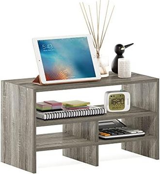 Furinno Hermite Schreibtisch-Organizer-Regal, B&uuml;cherregal, franz&ouml;sische Eiche