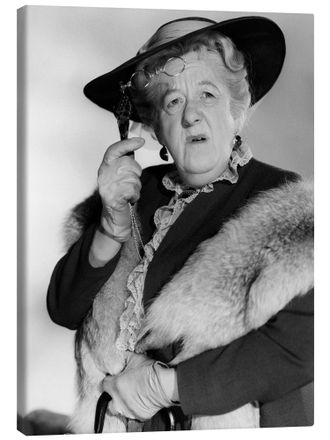 Posterlounge Margaret Rutherford Leinwandbild 70 x 90 cm Schwarz-Weiß Wandbilder Wanddeko