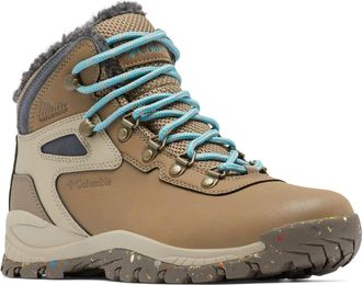 Columbia Newton Ridge Plus Omni-Heat Winterstiefel für Damen, Braun (Wet Sand x Sea Wave), 38 EU, Braun Wet Sand X Sea Wave