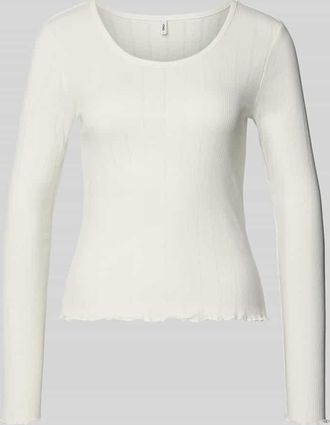 Only Slim Fit Langarmshirt aus Bio-Baumwoll-Mix Modell TENNA LIFE