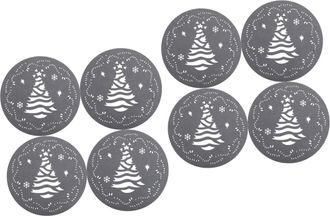 Cabilock 2 S&auml;tze Weihnachtsbaum-tischsets Weihnachtskugel Ornamente F&uuml;r Den Einzug Weihnachts-mitteldecken Platzdeckchen F&uuml;r Den Haushalt Weihnachtsdekoration 