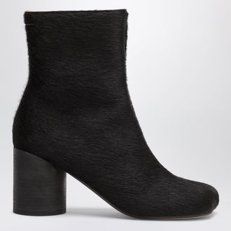 Maison Margiela Dunkelbraune Stiefeletten aus Ponyfell