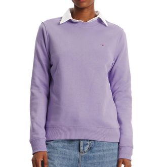 Tommy Hilfiger Damen-Sweatshirt, Violett, Flag Crew, violett, 36