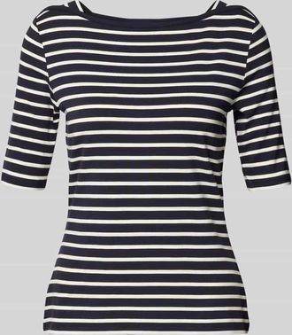 Comma T-Shirt mit U-Boot-Ausschnitt