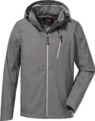 Killtec Herren Softshelljacke mit abzippbarer Kapuze KOS 105 MN SFTSHLL JCKT, mittelgrau, XXL, 38016-000