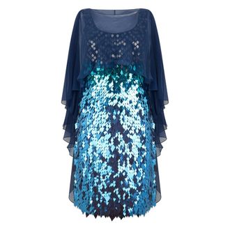 Alberta Ferretti Kleid mit Pailletten - - Dresses - Damen - Blau - M