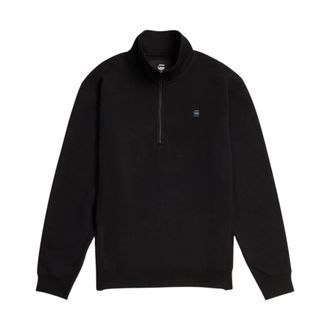 G-Star Homme, Sweatshirts et sweats &agrave; capuche, Noir, Taille: S Pull Premium Core avec Demi-Fermeture &Eacute;clair