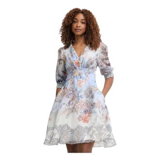 Hale Bob Robe Kaeli en organza de lin - Femme - Robes - Multicolore - Taille: 40 FR