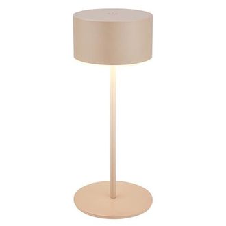 Briloner Lampe de table sans fil IP44 avec fonction tactile, dimmable, bord lumineux, lampe de chevet sans fil, 8x18 cm, beige