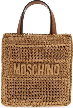 Moschino Femme, Sacs, Beige, Taille: ONE Size Sac Avec Logo En Relief