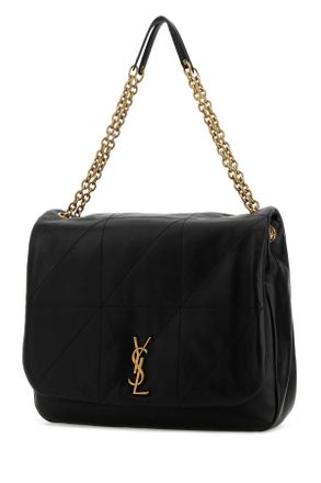 Saint Laurent Womens Black Leather Jamie Shopping Bag Nero Borse A Mano