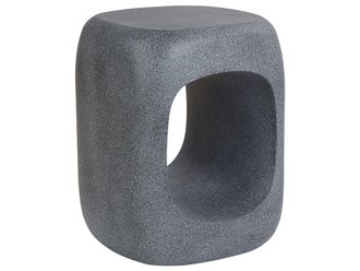 Beliani Beistelltisch Beton Glasfaser grau unregelm&auml;&szlig;ige Form Marmor Optik 33x33cm Pelmo